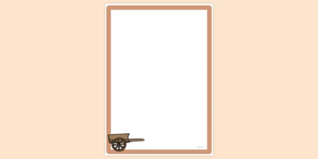 Simple Blank Cart Page Border | Page Borders | Twinkl