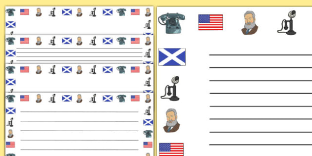 Alexander Bell Page Borders Landscape (teacher made)