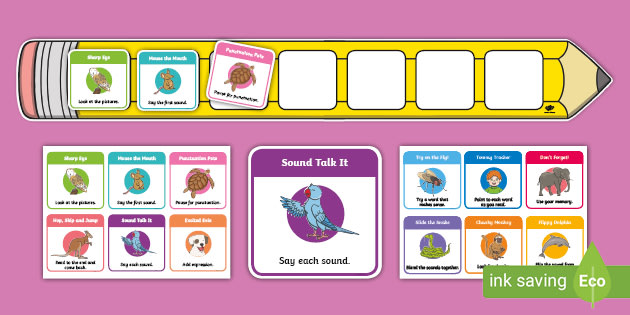 Large Guided Reading Strategy Pencil Targets (teacher made)