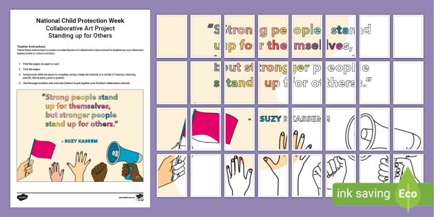 Child Protection Collaborative Colouring: Standing Up for Others