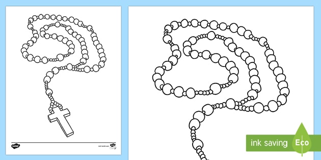 our lady of the rosary coloring pages