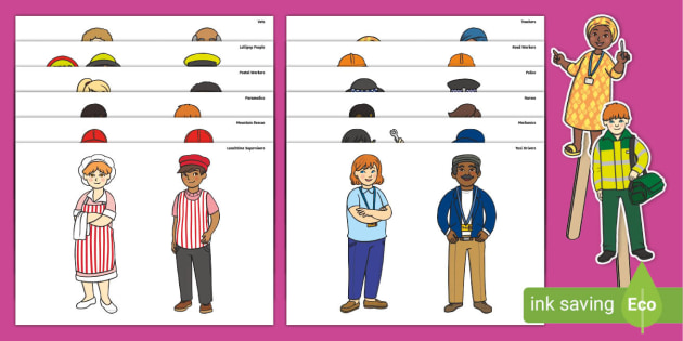 People Who Help Us Stick Puppet Pack (teacher made)