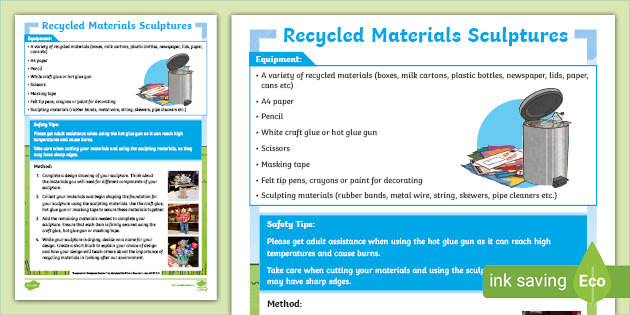 Making a Recycled Materials Sculpture (Teacher-Made)