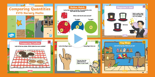 👉 Nursery Maths Carpet-Time PowerPoint: Comparing Quantities