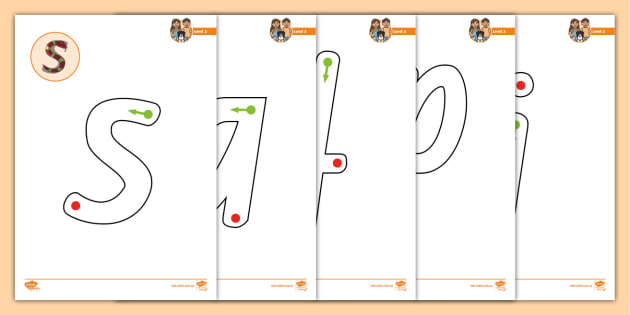 Twinkl Phonics Level 2 - Large Tracing Letters