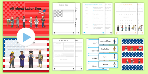 Labor Day Grade 3-5 Activity Pack - Labor Day, Labor Day