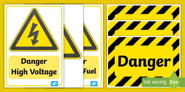 Mechanics/Garage Role Play Warning Signs (teacher made)