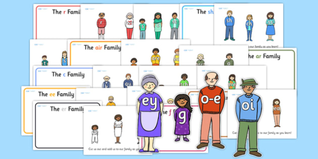 Sound Families Cut Out Pack (teacher made)