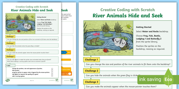 River Animals Hide and Seek Scratch Worksheet (Teacher-Made) River Animals Hide and Seek Scratch Worksheet (Teacher-Made)