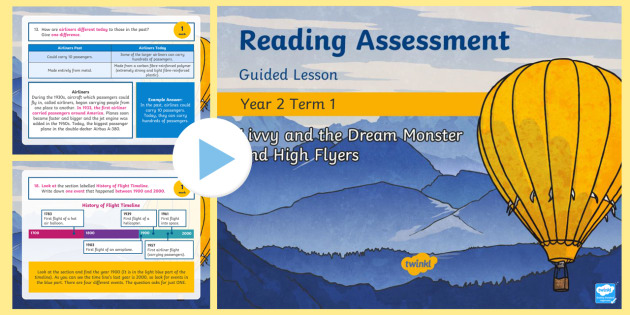 Year 2 Term 1 Paper 2 Reading Assessment Guided Lesson PowerPoint