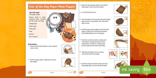 Dog Puppet Paper Craft