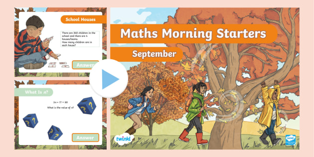 Maths Morning Starters PS3: September (teacher made)
