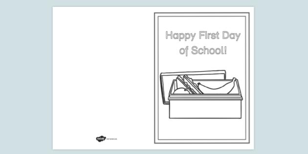 FREE! - Packed Lunch Card Colouring Activity | Printable Resources