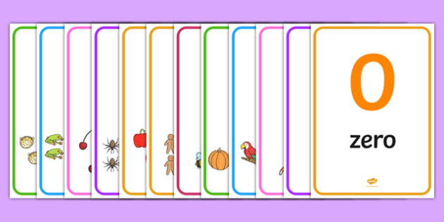 0-100 Number Word Image Posters (teacher made)