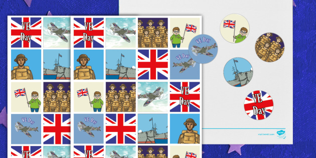 VE Day - Celebration Stickers (teacher made)