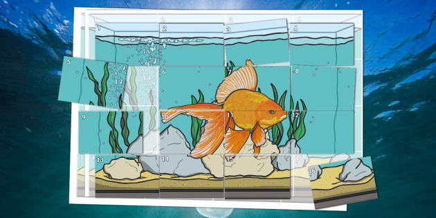 * NEW * Fish Care - National Pet Month - Sticker Puzzle Activity