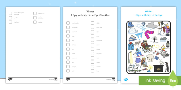 Winter I Spy with My Little Eye Activity - Winter, I Spy