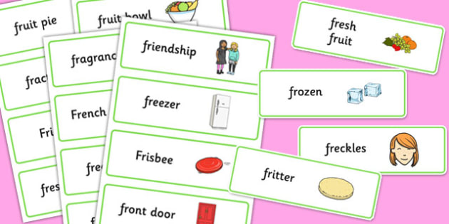 Two Syllable FR Word Cards (teacher made)
