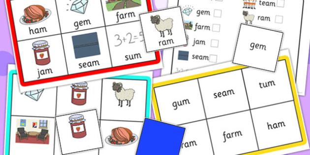 Final M Sound Bingo (teacher made)