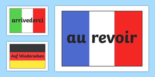 FREE! - Goodbye A4 Flags Languages (teacher made)