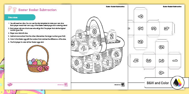 Easter Basket Subtraction Activity | Easter | Twinkl USA