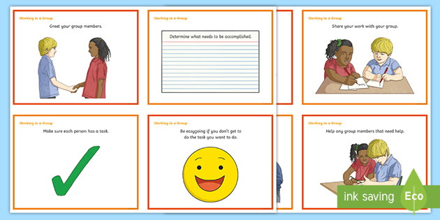 Working in a Group Cards (teacher made)