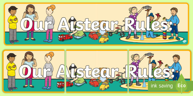 Our Aistear Rules Display Banner