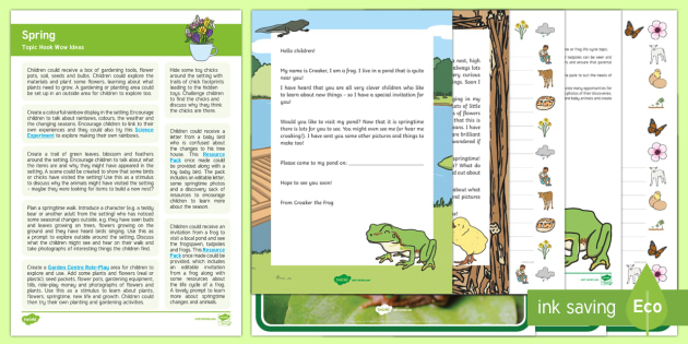 Spring Topic Hook Wow Ideas and Resource Pack (teacher made)