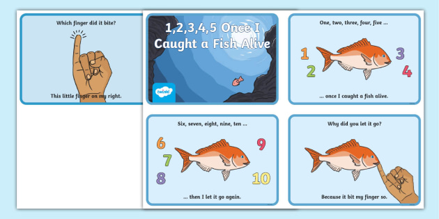 1,2,3,4,5 Once I Caught a Fish AliveSequencing (4 per A4)