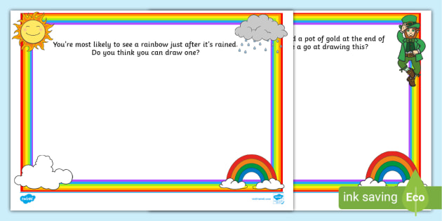 FREE! - Rainbow Drawing Prompts (teacher made)