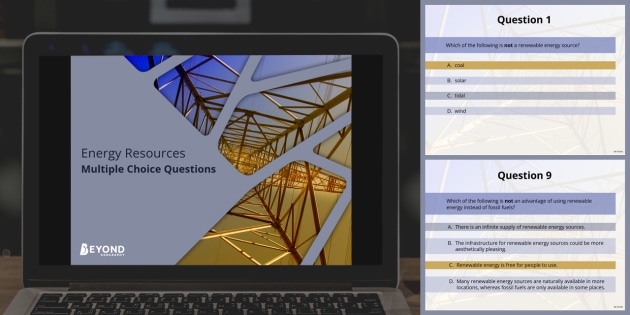 AQA GCSE Energy Resource Management Revision Multiple Choice Questions
