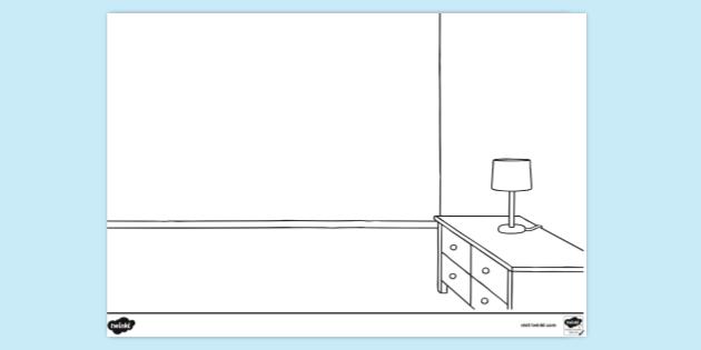 FREE! - Empty Room Colouring Sheet (teacher made)