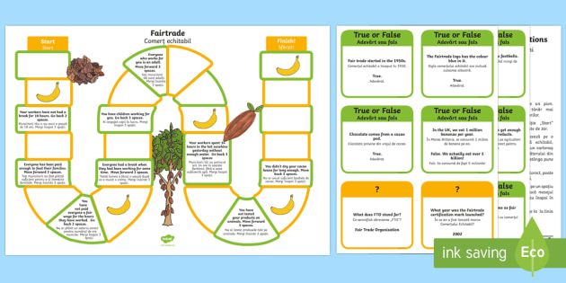 Fairtrade Board Game English/Romanian (teacher made)