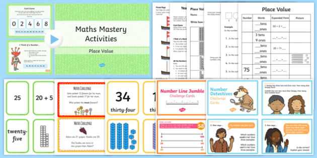 Top 10 Year 2 Place Value Resource Pack (teacher made)