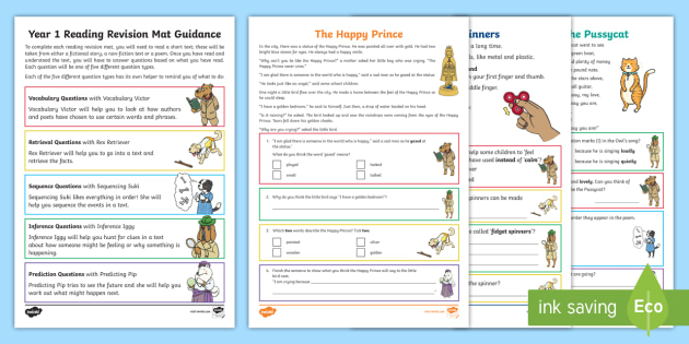Year 1 Reading Revision Activity Mat Pack 3