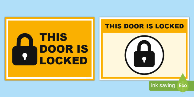 FREE! - Door Locked Signage Posters | Display Posters | Twinkl