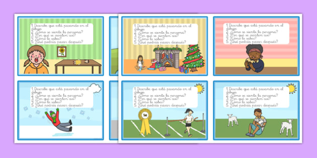 Tarjetas de inferencia Spanish-Spanish (teacher made)