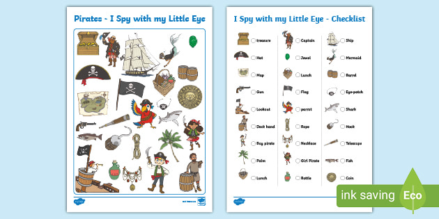 Pirate Themed I Spy With My Little Eye Activity