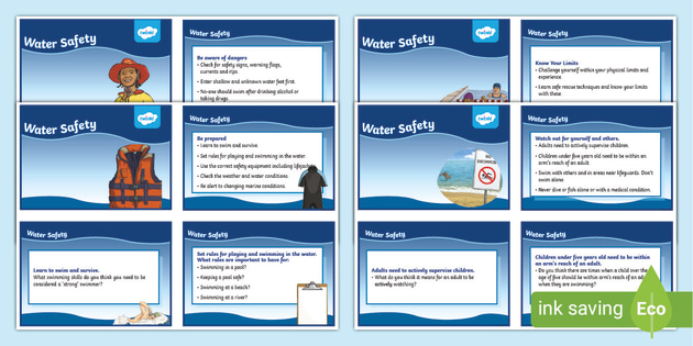 Water Safety Code Discussion Cards (teacher made)