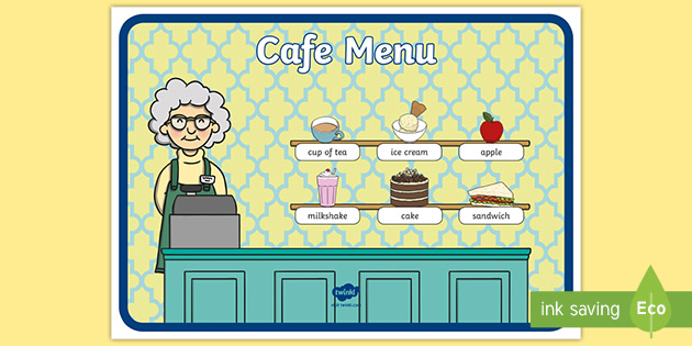 Cafe Menu (teacher made)