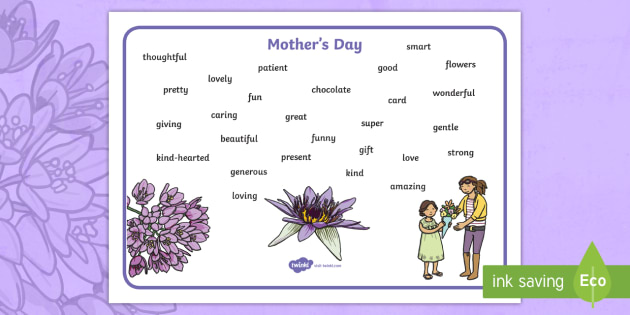 Mother's Day Word Mat (teacher made)