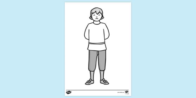 FREE! - Youngest Son Colouring Sheet - KS1 Resources - Twinkl
