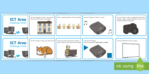 ICT Area Challenge Cards (teacher made)
