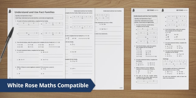 White Rose Maths Fact Families | twinkl.com.au