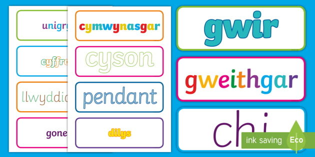 Ansoddeiriau Ysbrydoledig (dim treigladau) Cardiau Fflach