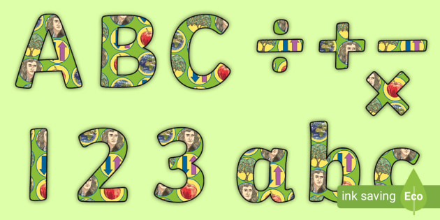 Isaac Newton Themed Display Lettering (teacher made)