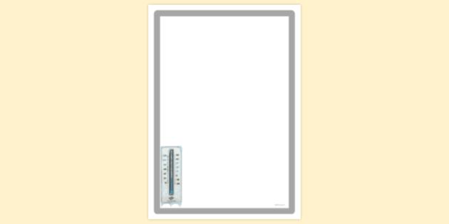 Cold Thermometer Page Border (teacher made)