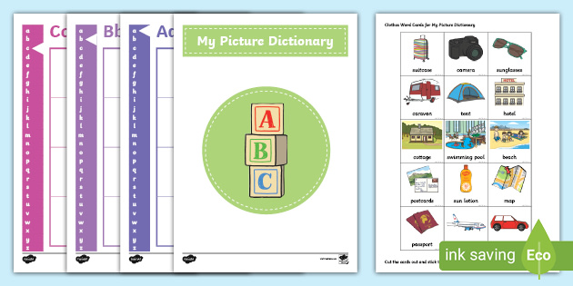 Picture Dictionary Holiday Word Cards Pack