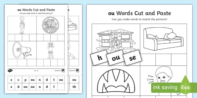 Ou Worksheets Ou Words Kindergarten Worksheet Free Phonics