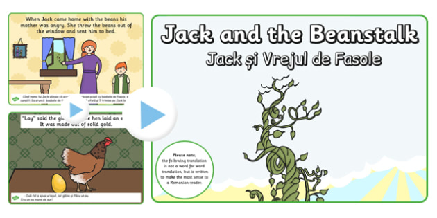 Jack and the Beanstalk Story PowerPoint EAL Romanian Translation